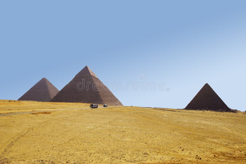 Three Pyramids stock photo. Image of cairo, triangle - 16305326