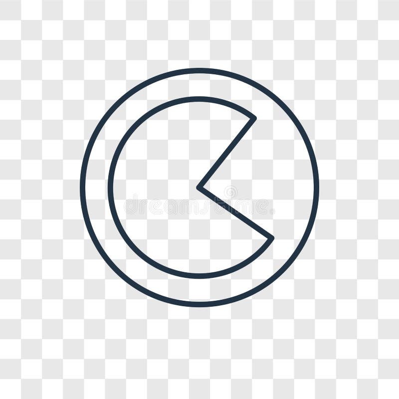 Three Quarters Concept Vector Linear Icon Isolated On Transparent ...