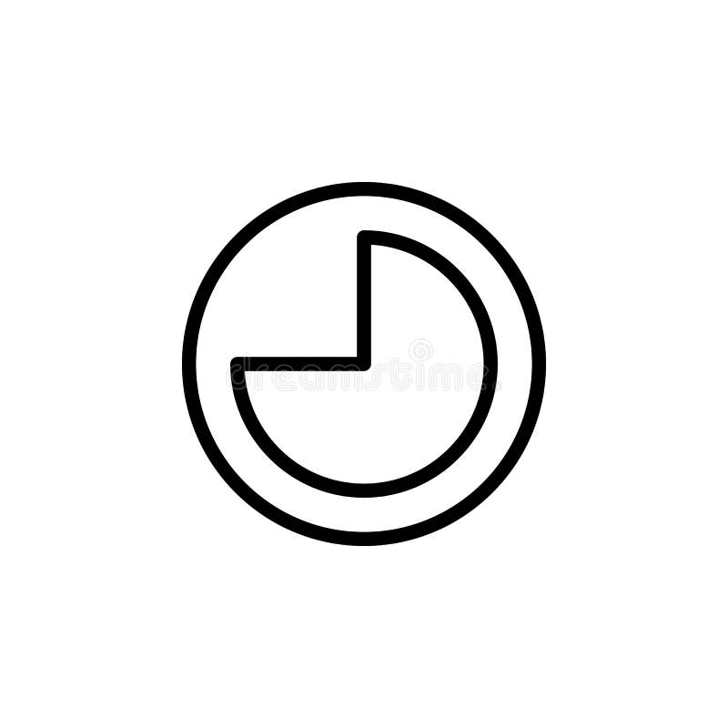 One Hour Icon. Simple Thin Line, Outline Vector of Time Icons for UI ...