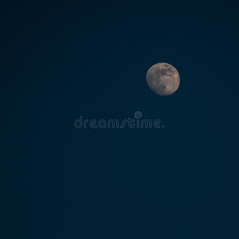 Three Quarters Moon in a Night Sky Stock Photo - Image of astronomy ...