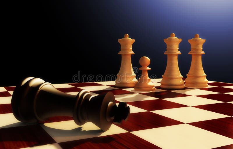 Three queens stock illustration. Illustration of move - 12950481