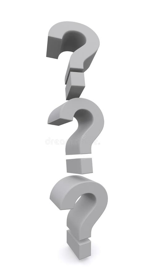 Three question marks stock illustration. Illustration of punctuation ...