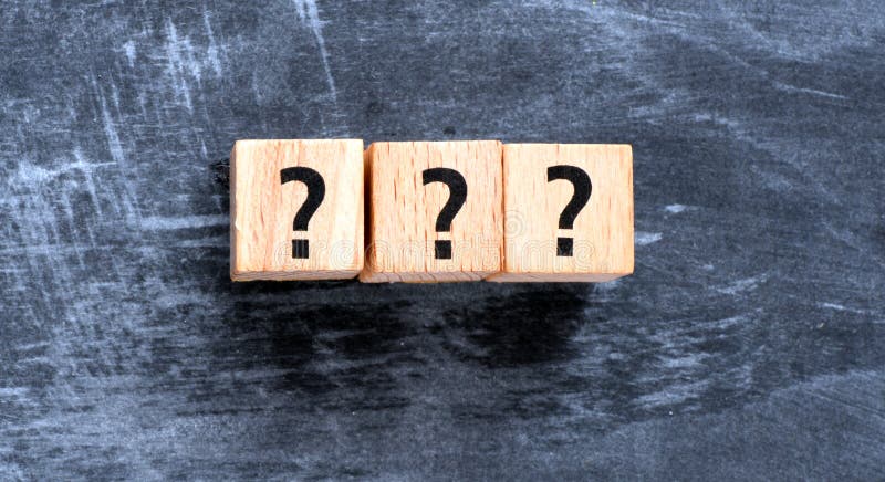 Three Question Marks Written on Wood Blocks Stock Photo - Image of mark ...