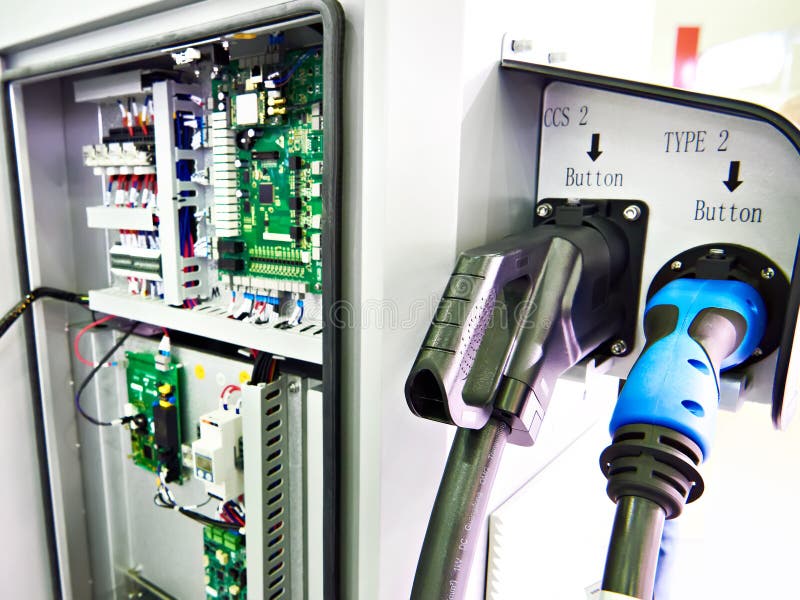 Quick Charging Systems for Electric Vehicles Stock Image - Image of ...