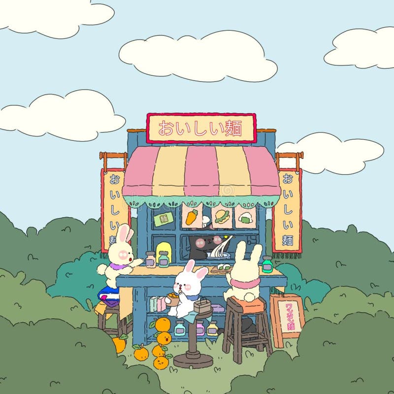 Three rabbits stock illustration. Illustration of brand - 276067512