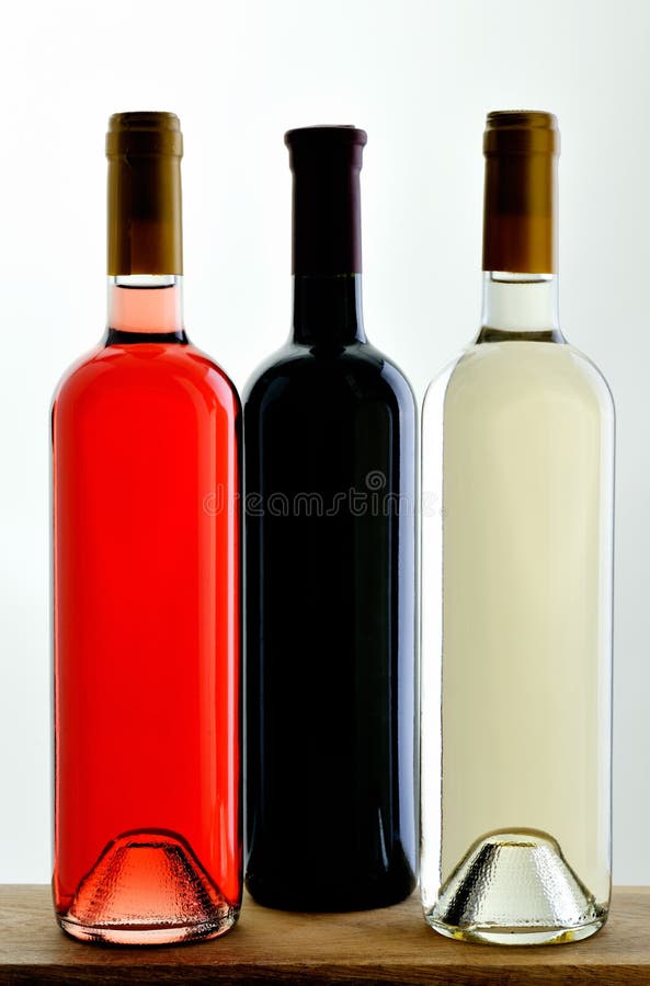 Three Random Bottles of Wine Stock Photo - Image of three, drink: 13515034