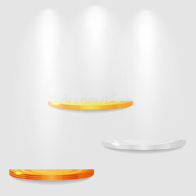 Three ranking shelves stock vector. Illustration of gold - 25698077