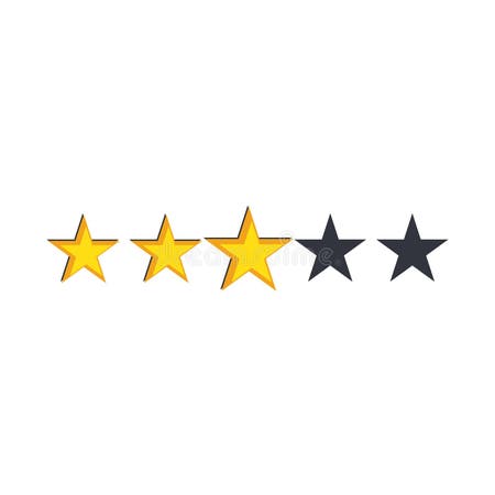Three Rating Star Template Icon Stock Vector - Illustration of concept ...