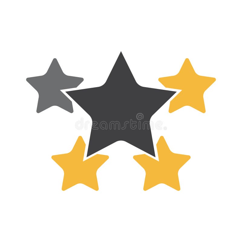 Three Rating Star Template Icon Stock Illustration - Illustration of ...