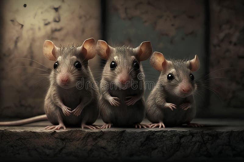 Three Rats on Red Circle Frame of Happy Chinese New Year 2020, Year of ...