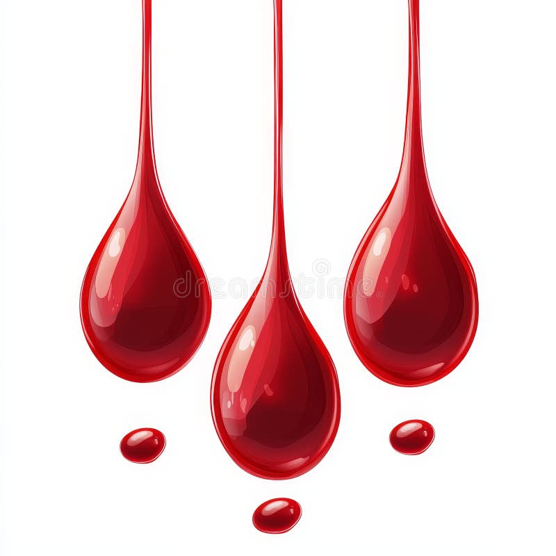 Blood Drops Clipart Red Blood Drops on White Background Stock ...