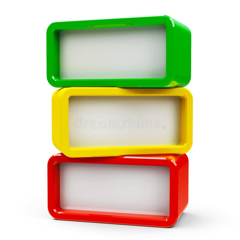 Three Rectangle - Three Steps Stock Illustration - Illustration of ...