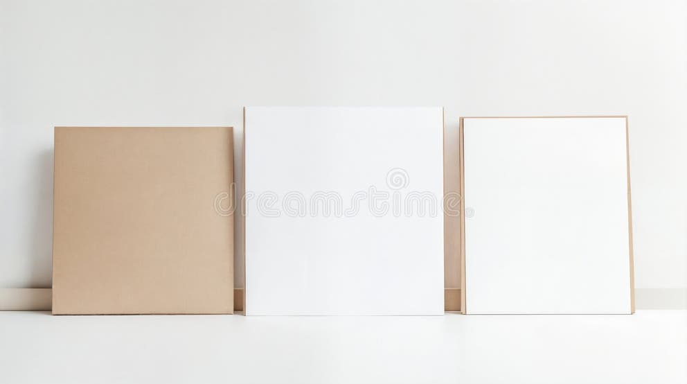 Three Rectangular Boxes Aligned Side by Side Stock Illustration ...