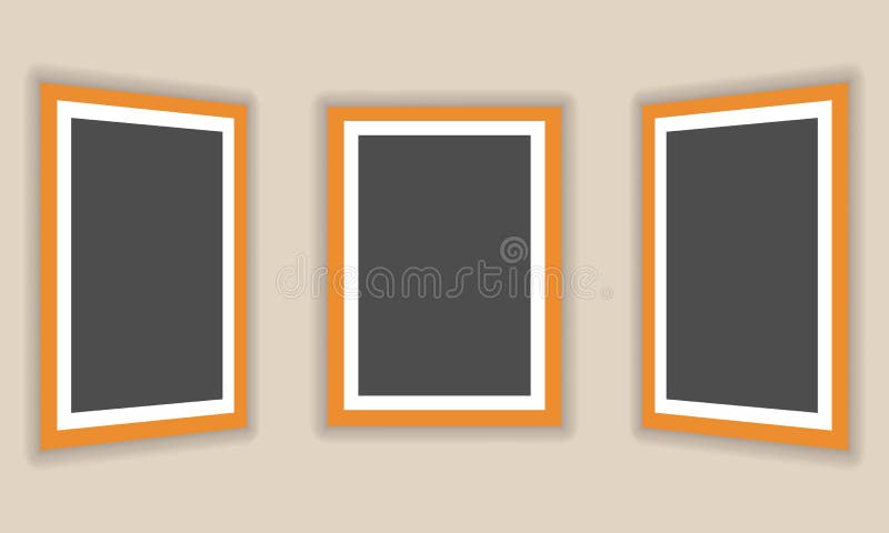 Three Rectangular 3D Frames for Your Presentation. in Perspective Stock ...