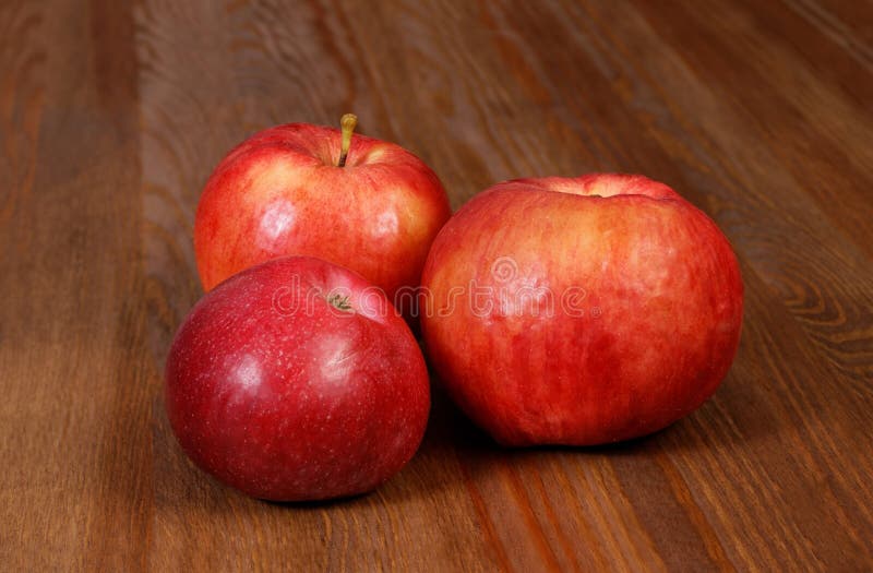 Three Red Apple stock photo. Image of colors, love, nature - 61241028