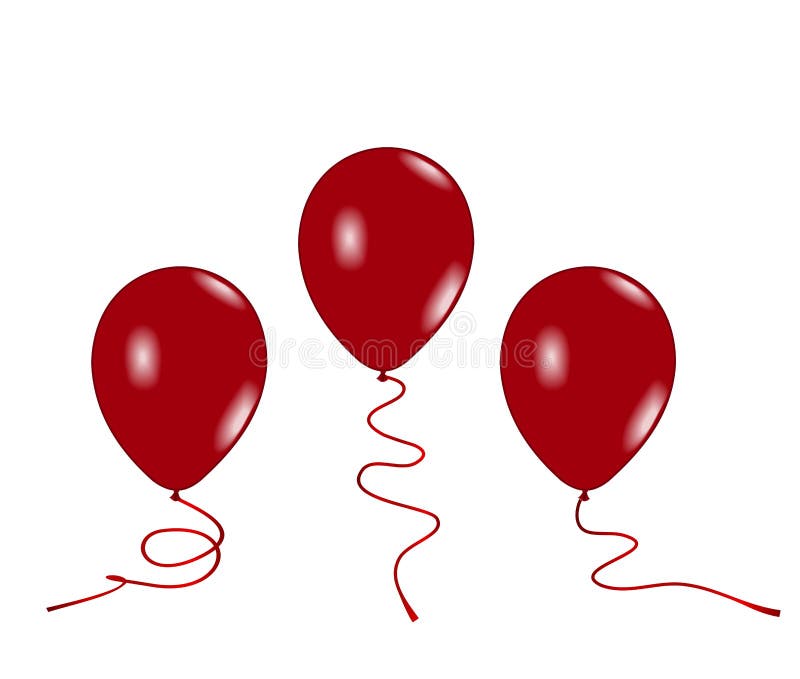 Three Red Balloons Stock Photo - Image: 14044390