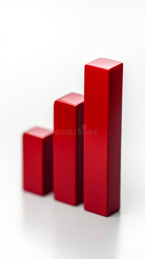 Three Red Blocks Stacked on Top of Each Other Stock Illustration ...