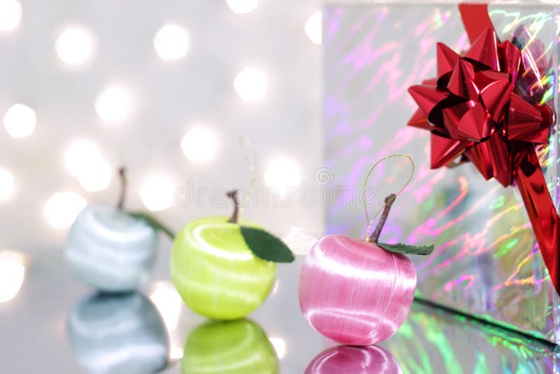 Three red Christmas ball stock image. Image of gift, glossy - 16578751