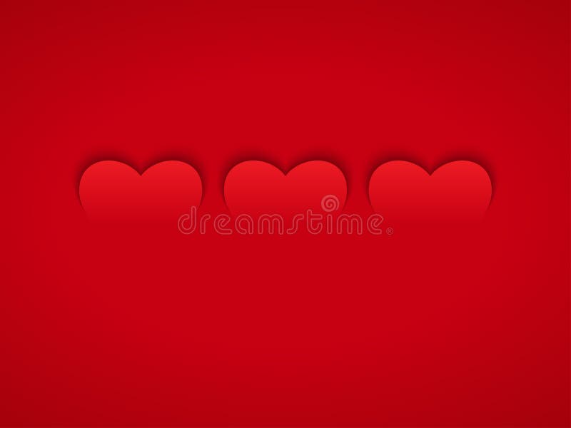 Three Red Hearts stock vector. Illustration of decor - 36204101