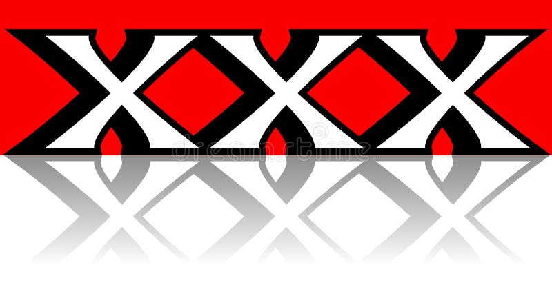 Three Red X letters stock illustration. Illustration of horizontal ...