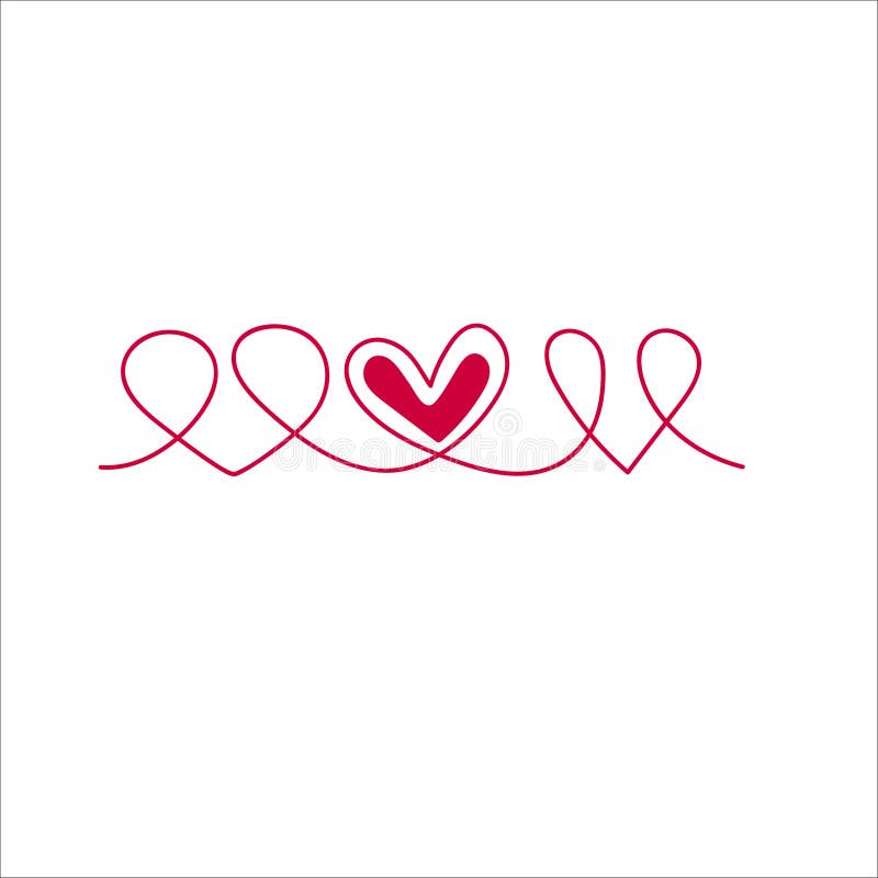 Two linked hearts stock vector. Illustration of love - 85767051