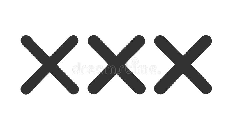 Three Red X Marks Icon. Error, Rejection, and Negative Outcome Symbol, Vector Design Generative ...