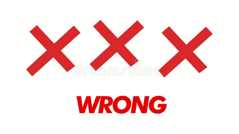 Three Red X Marks Indicating Incorrectness or Error Stock Footage ...