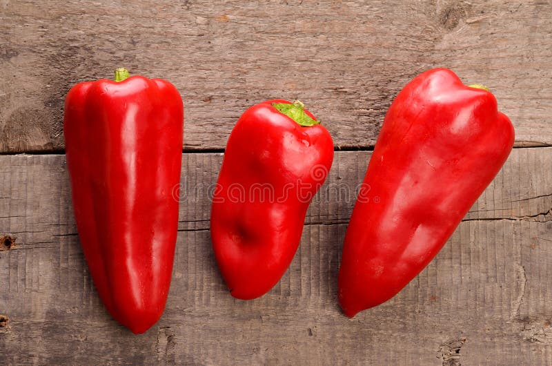 Three red paprika stock photo. Image of healthy, table - 61029034