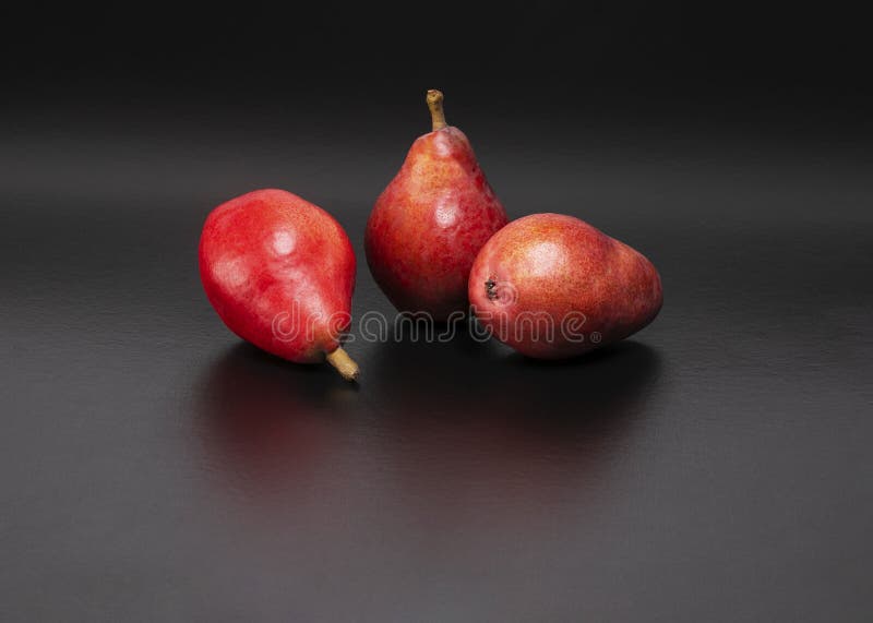 Organic Starkrimson Pears after Rain Stock Image - Image of organic ...