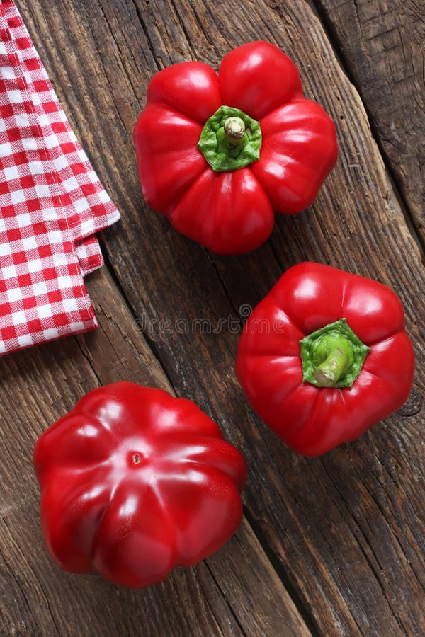 Three red peppers stock image. Image of diet, health - 26773551
