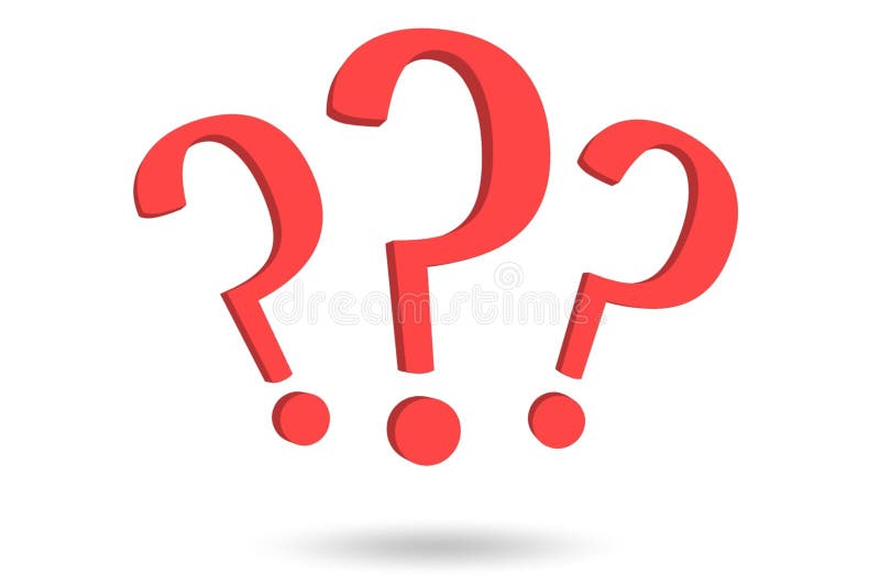 Three Red Question Marks, Concept Image. Stock Illustration ... Three Red Question Marks, Concept Image. Stock Illustration ...