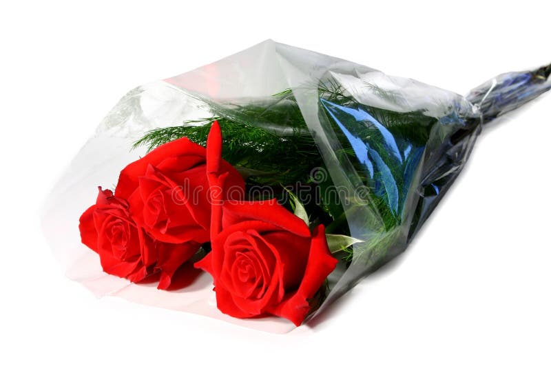 Three red roses stock photo. Image of valentin, bright - 1592442