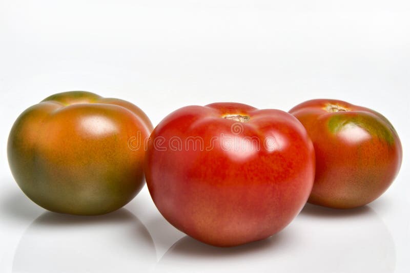 Three red tomatoes stock image. Image of vegetable, close - 43631147
