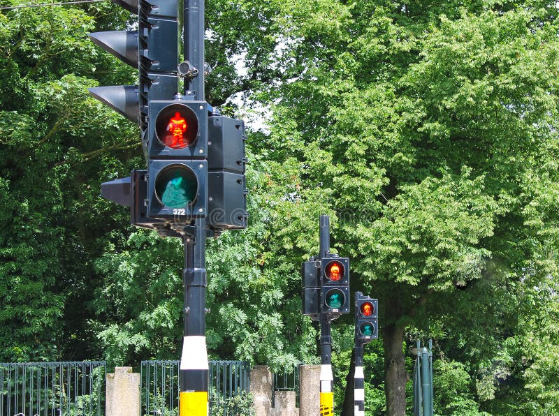 Traffic Lights with Road Signs Stock Photo - Image of accident, green ...