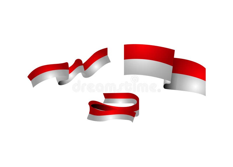 Red and White Indonesia Map with White Background Stock Illustration ...