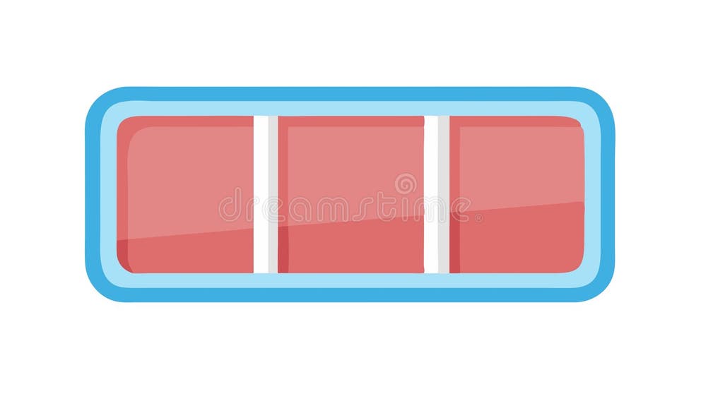 Three Red Window Panes Icon, Architecture and Building Detail Symbol ...