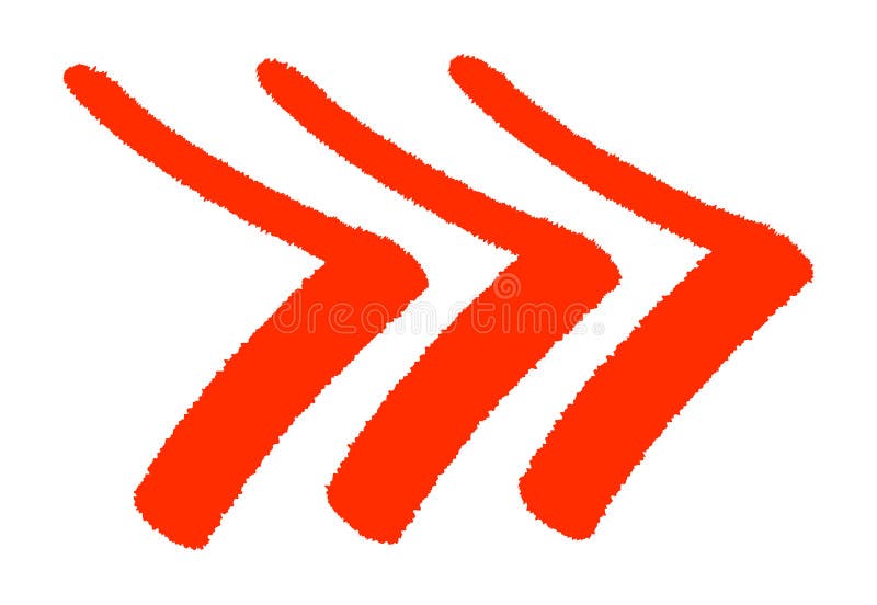 Three Red Zigzag Arrows stock vector. Illustration of guidance - 321738141