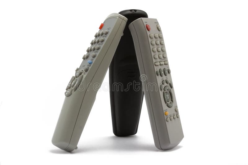 The three remote control stock photo. Image of entertainment - 12075570