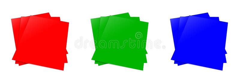 Three Reports Blank Template Red, Green and Blue (RGB) for Presentation ...