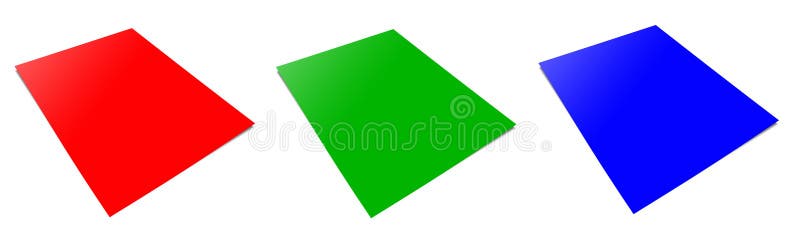 Three Reports Blank Template Red, Green and Blue (RGB) for Presentation ...
