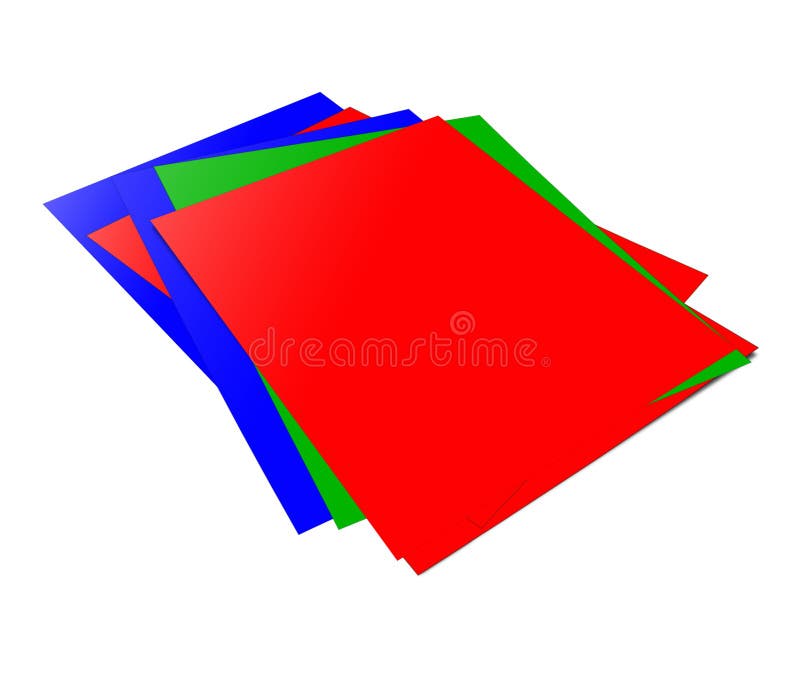 Three Reports Blank Template Red, Green and Blue (RGB) for Presentation ...