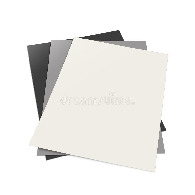 Three Reports Blank Template White, Grey and Black for Presentation ...