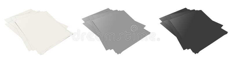 Three Reports Blank Template White, Grey and Black for Presentation ...