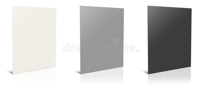 Three Reports Blank Template White, Grey and Black for Presentation ...