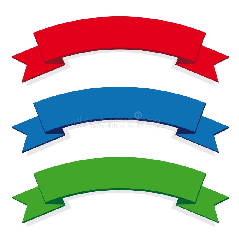 Three ribbon set stock vector. Illustration of corner - 26813092
