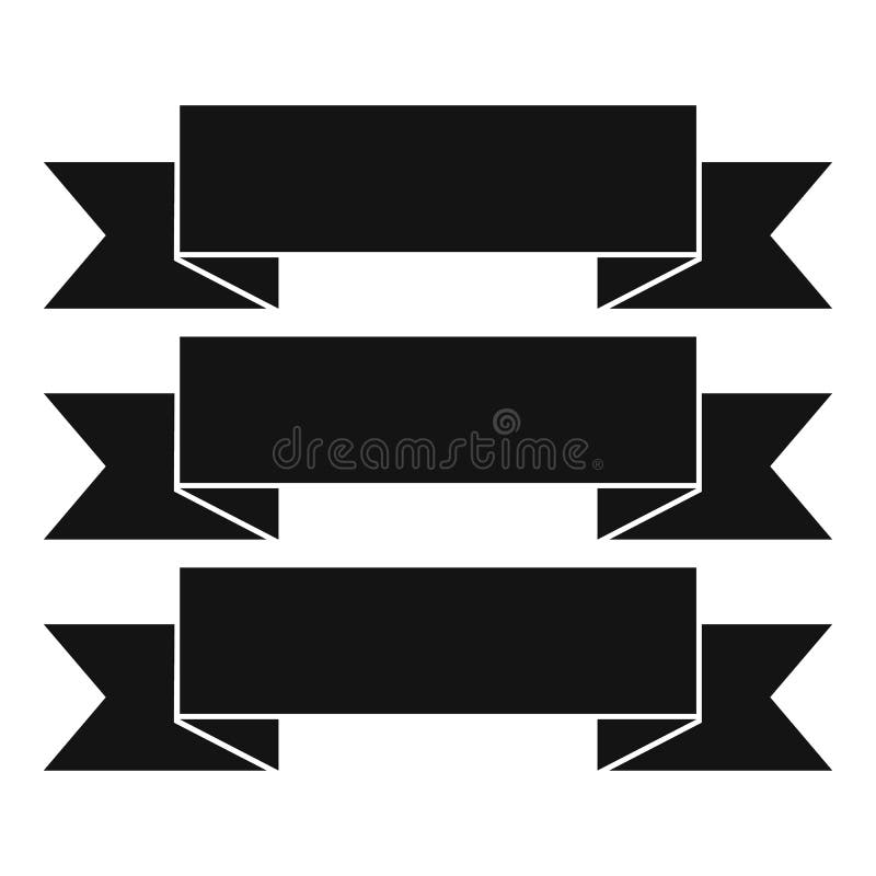 Three Ribbons Icon, Outline Style Stock Vector - Illustration of design ...