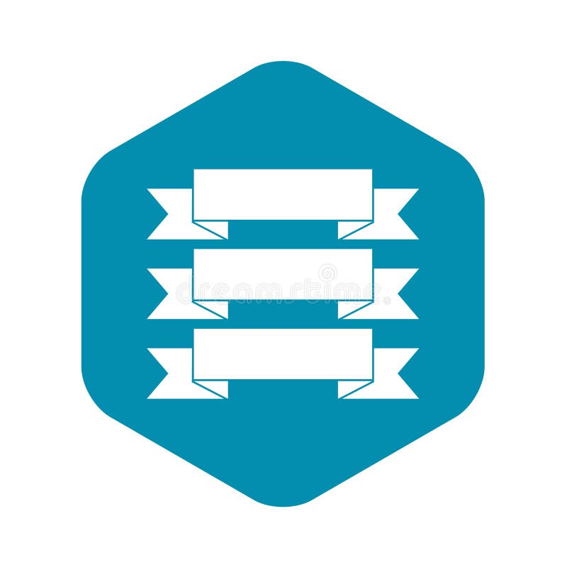 Three Ribbons Icon, Outline Style Stock Vector - Illustration of design ...