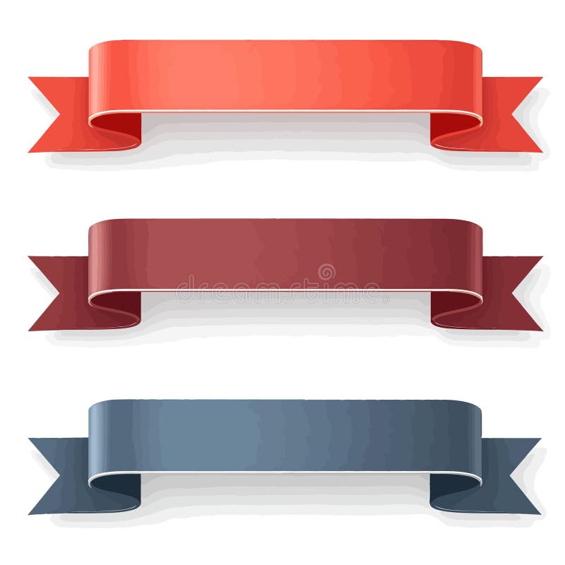 Three ribbons vector stock vector. Illustration of insignia - 356180100