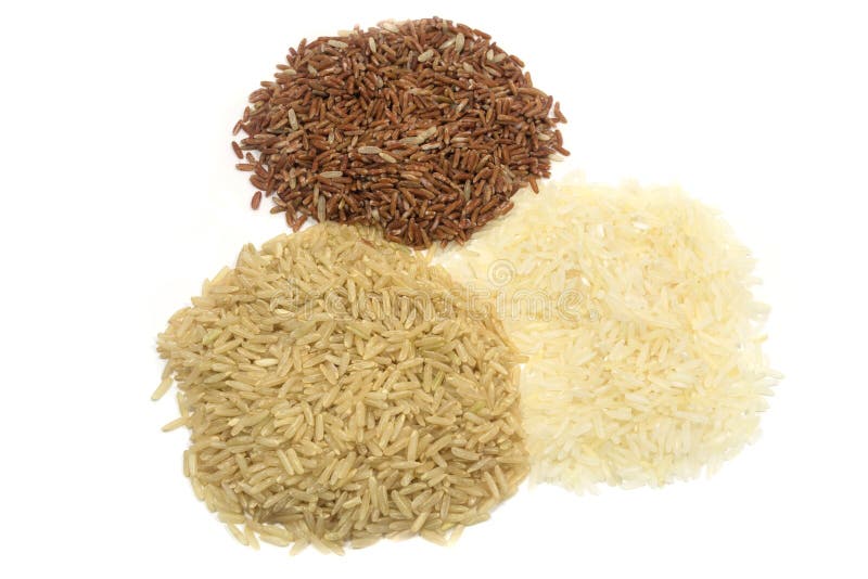 Three Rices stock photo. Image of cook, isolated, vitamins - 34525462