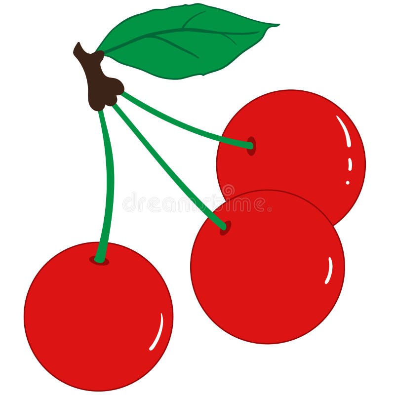 Three Red Cherries Stock Illustrations – 295 Three Red Cherries Stock ...